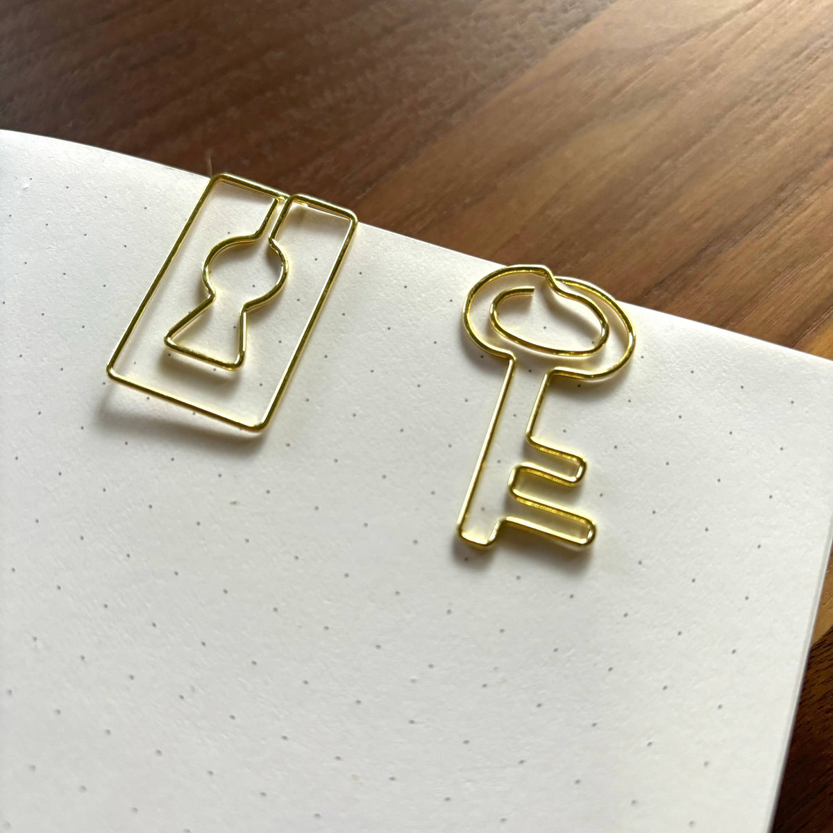 Decorative Lock & Key Paper Clips in Gold | The Creeping Moon | Ships ...