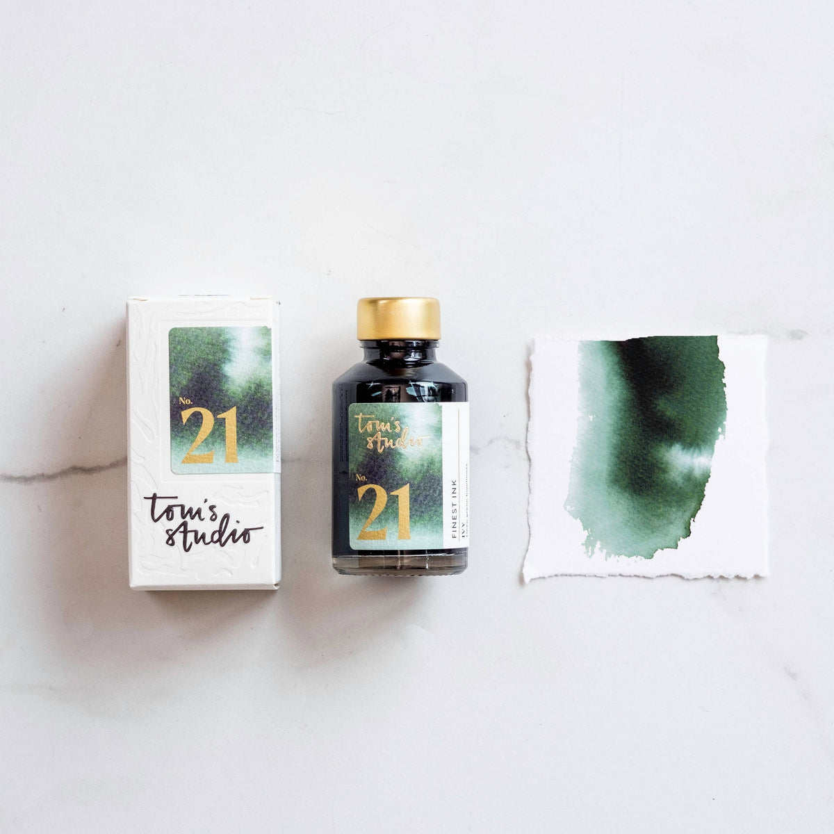 Premium Green Fountain Pen Ink | Tom's Studio | Scrivener's Tools