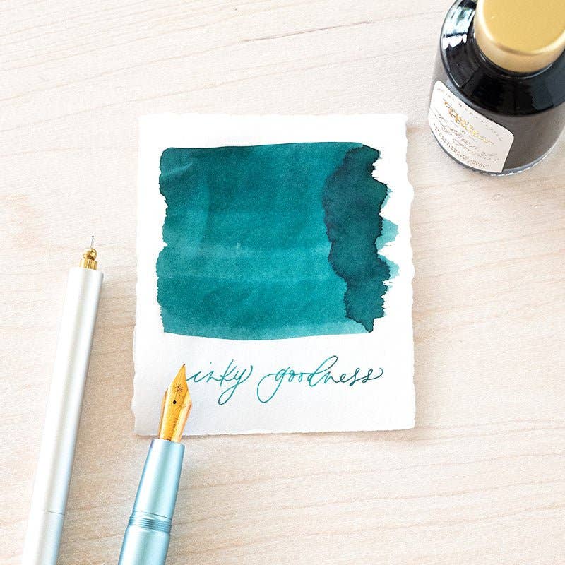 Premium Ocean Blue Fountain Pen Ink | Tom's Studio | Scrivener's Tools