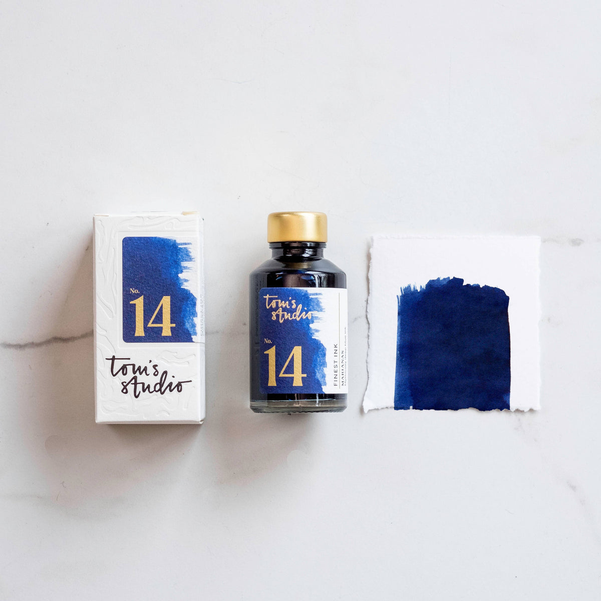 Premium Deep Blue Fountain Pen Ink | Tom's Studio | Scrivener's Tools