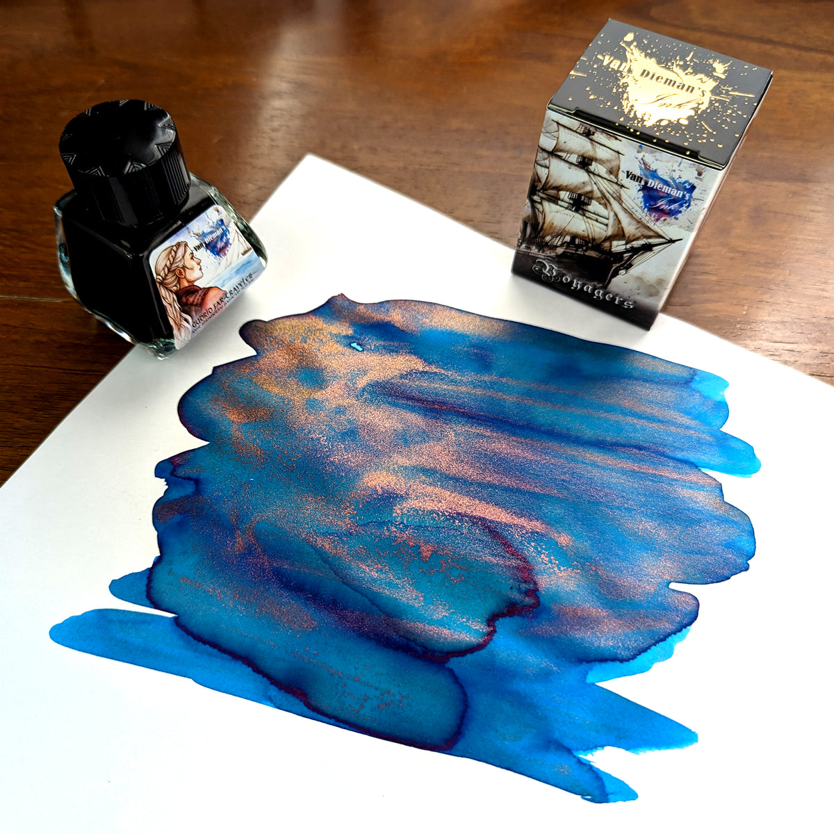 Premium Ice Blue Shimmer Ink | Van Dieman's Ink | Scrivener's Tools