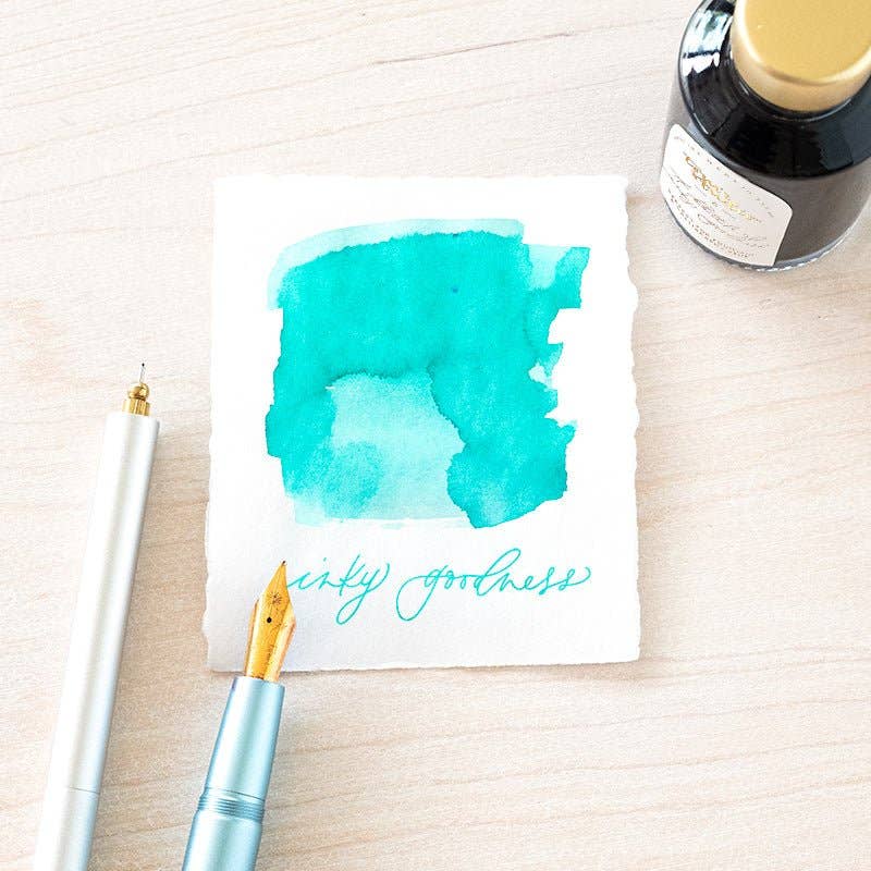 Premium Teal Fountain Pen Ink | Tom's Studio | Scrivener's Tools